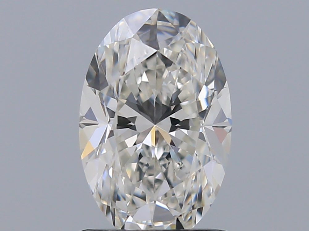 Oval cut diamond shoulder set engagement ring with 1.2 Carat Oval ...